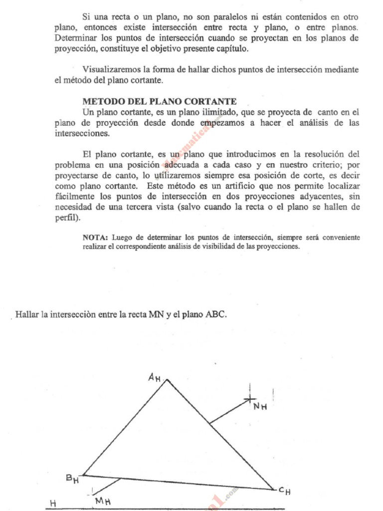 Intersecciones-Entre Rectas y Planos | PDF | Geometria plana) | Línea (geometría)