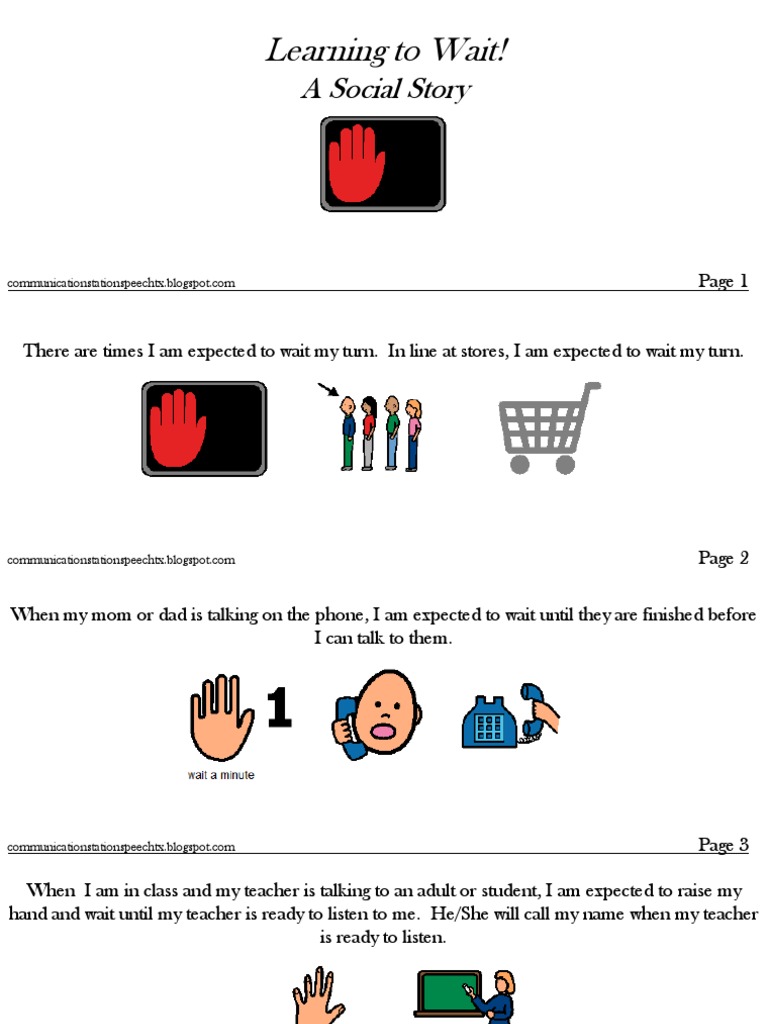 Listen To Teacher Social Story