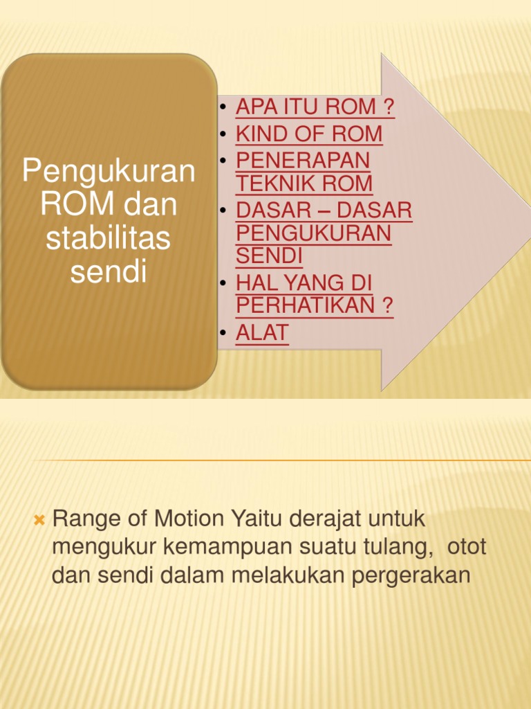 Pengukuran ROM | PDF | Sains & Matematika