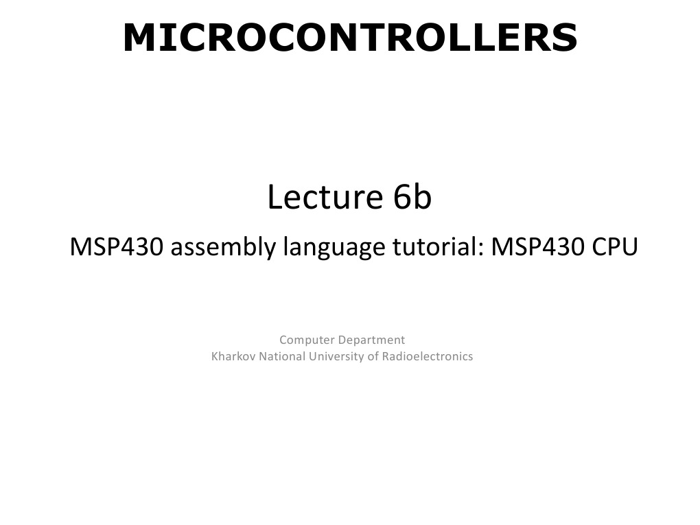 Lecture | PDF | Instruction Set | Central Processing Unit