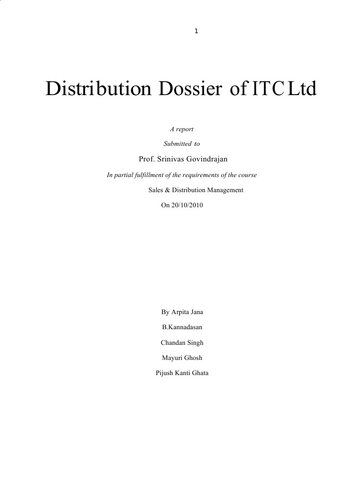 Sales and Distribution Channel of ITC Cigarettes 1 | PDF | Convenience ...
