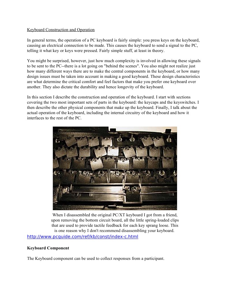 Keyboard Construction and Operation | PDF | Computer Keyboard | Page Layout