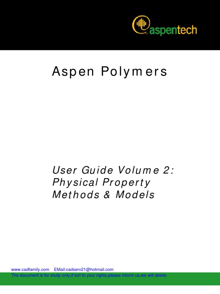 Aspen Polymers Vol2 V7 Tutorial | PDF | Phase (Matter) | Polymers