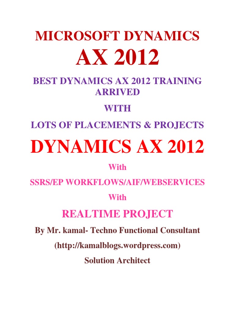 Microsoft Dynamics AX 2012 Training | PDF | Computers