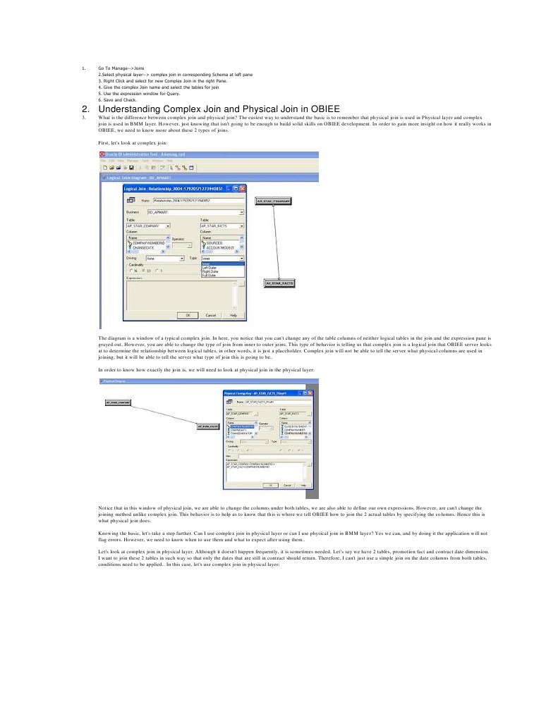 Complex Joi in Obiee 11g | PDF | Databases | Data Complex Joi in Obiee 11g | PDF | Databases | Data