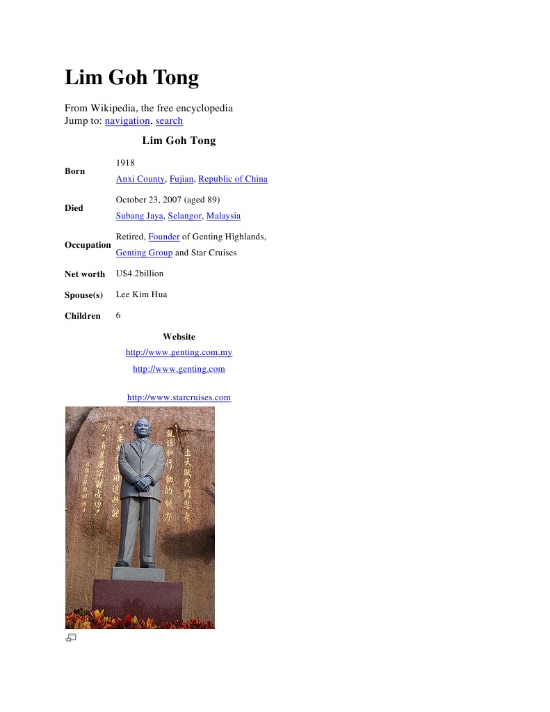 Lim Goh Tong | PDF