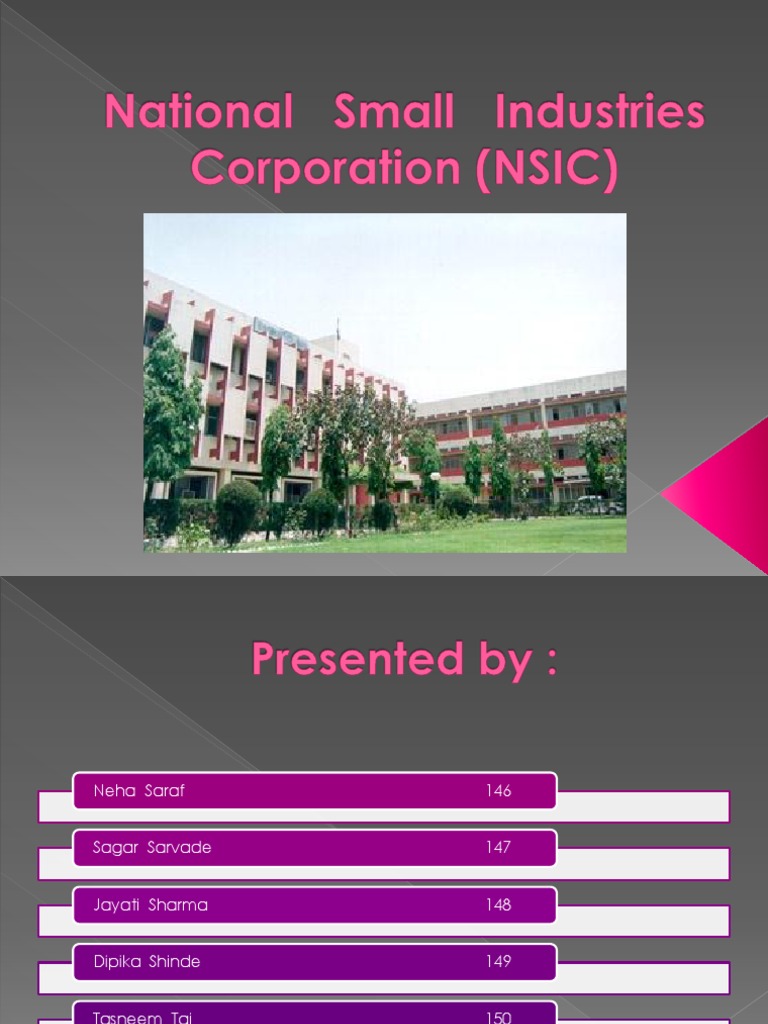 National Small Industries Corporation (NSIC) | PDF | Marketing | Business
