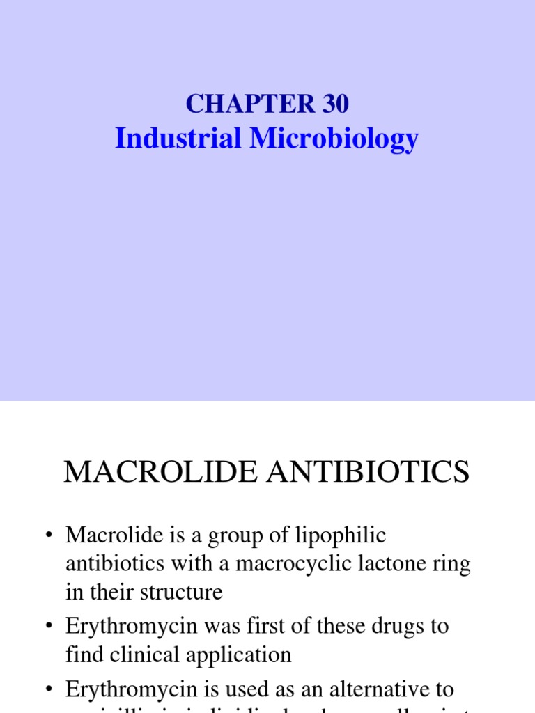 Overview of Macrolide Antibiotics | PDF