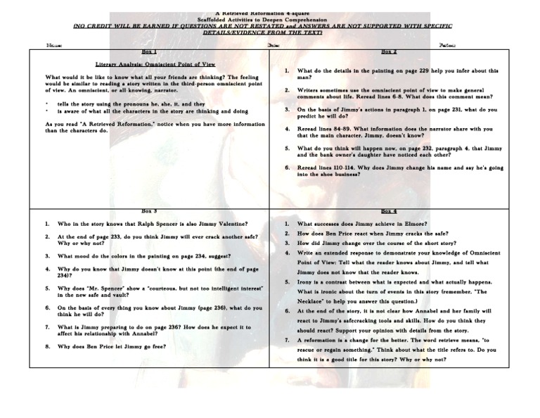 A Retrieved Reformation 4 Square | PDF | Omniscience | Narration