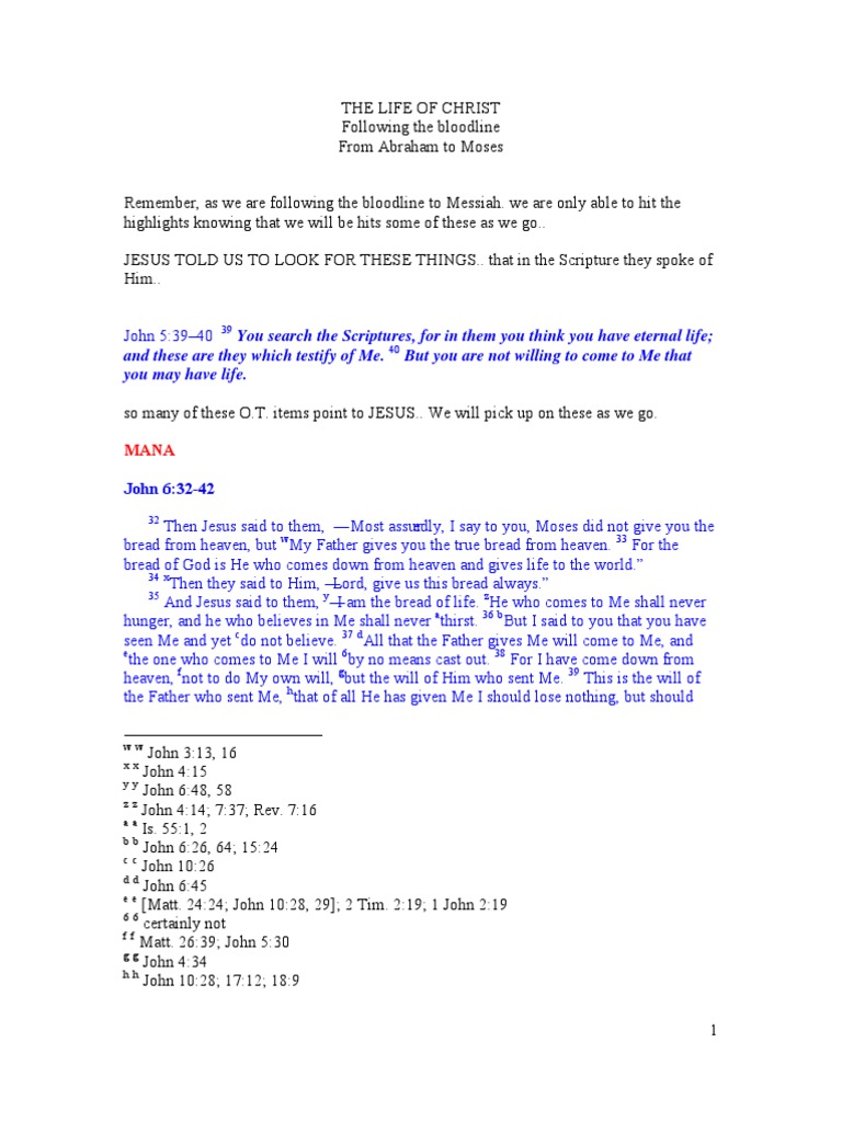 3 - The Bloodline - Abraham To Moses | PDF | Jacob | Jehovah