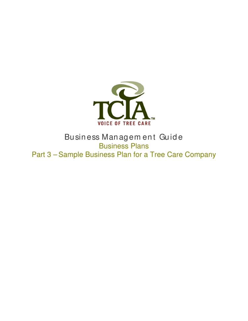 Part 3-Sample Tree Care Business Plan | Employment | Sales