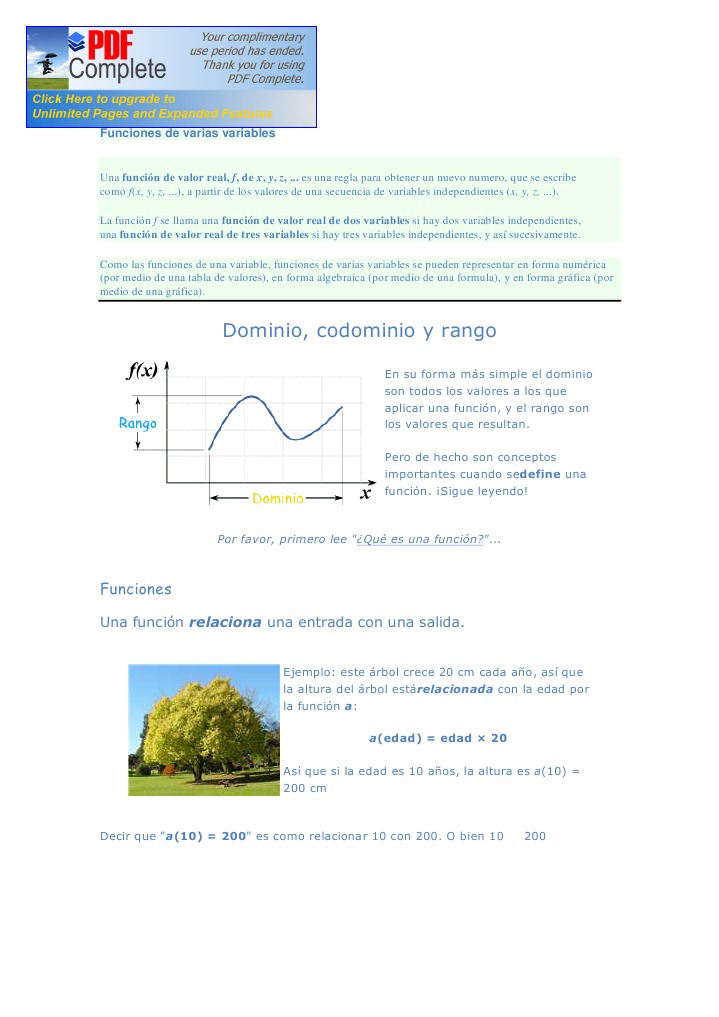 Dominio, Codominio y Rango: Funciones de Varias Variables | PDF ...