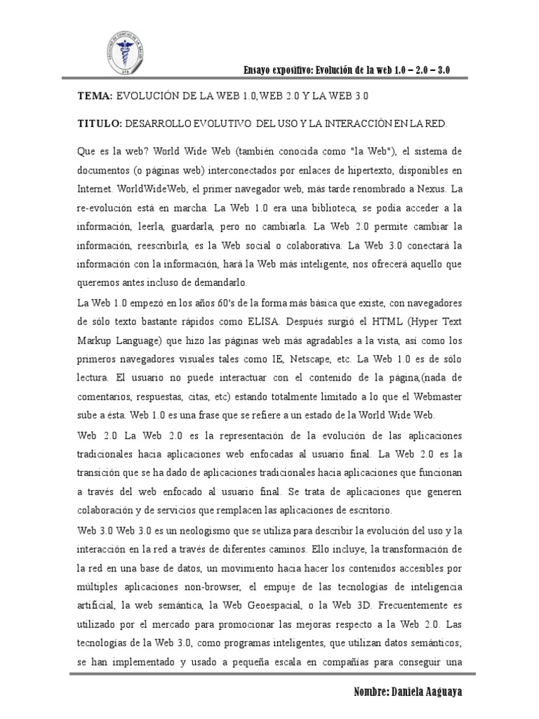 Evolución de La Web | PDF | web 2.0 | Web semántica