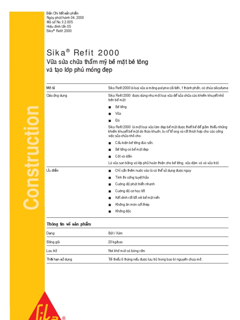 Sika Refit 2000 | PDF | Technology & Engineering
