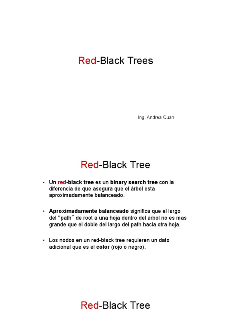 Red Black Trees | PDF | Algoritmos y Estructuras de Datos | Programación de computadoras
