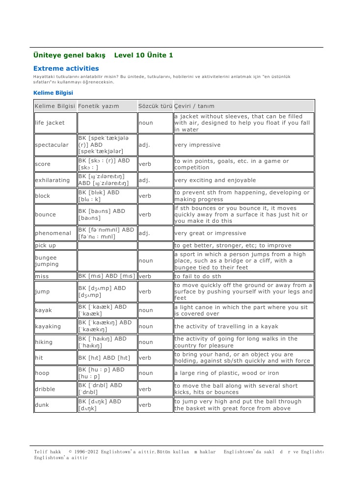 Unit Overview - Level 10 Unit 1 | PDF | Verb | Adjective
