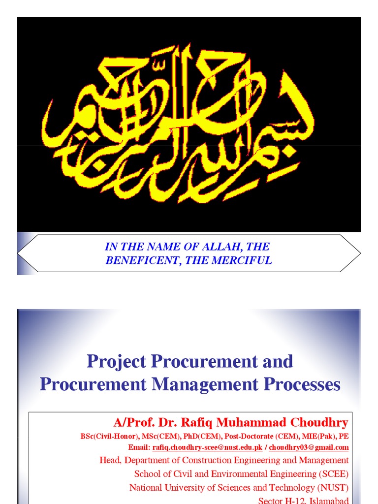 Introduction To Project Procurement | PDF | Procurement | Economies