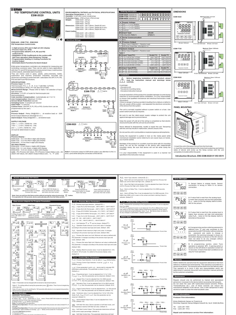 Esm-Xx20 Eng Brochure | PDF | Parameter (Computer Programming) | Thermocouple