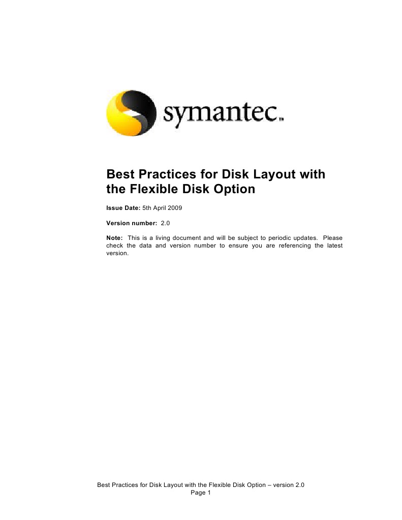 Netbackup Best Practices For Disk Layout With The Flexible Disk Option Pdf File System