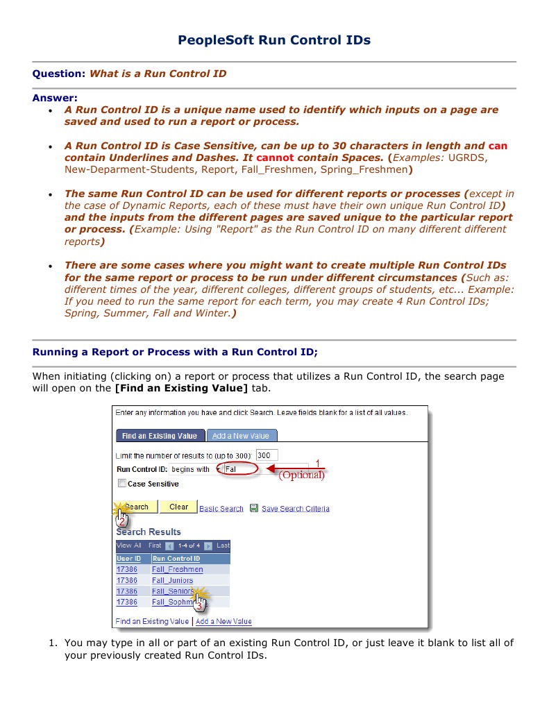 PeopleSoft Run Control ID Guide | PDF | Areas Of Computer Science ...