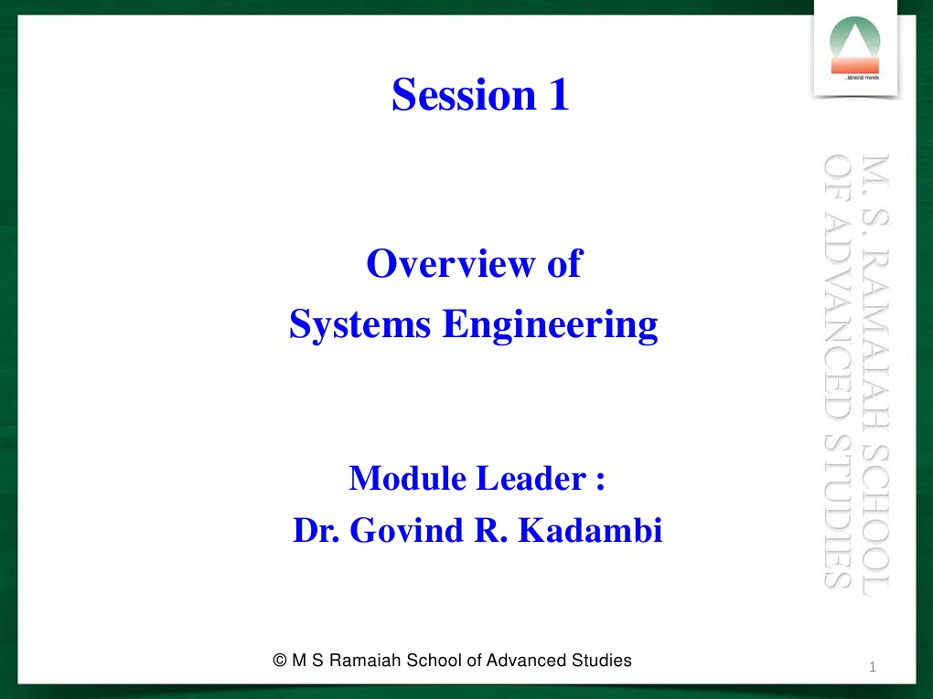 Sytem Engineering Overview | PDF | Systems Engineering | System