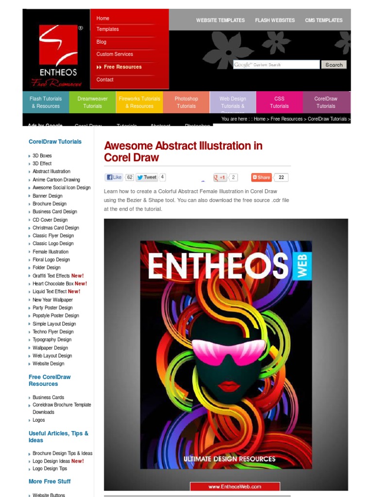 Awesome Abstract Illustration in Corel Draw | PDF | Websites | Computing