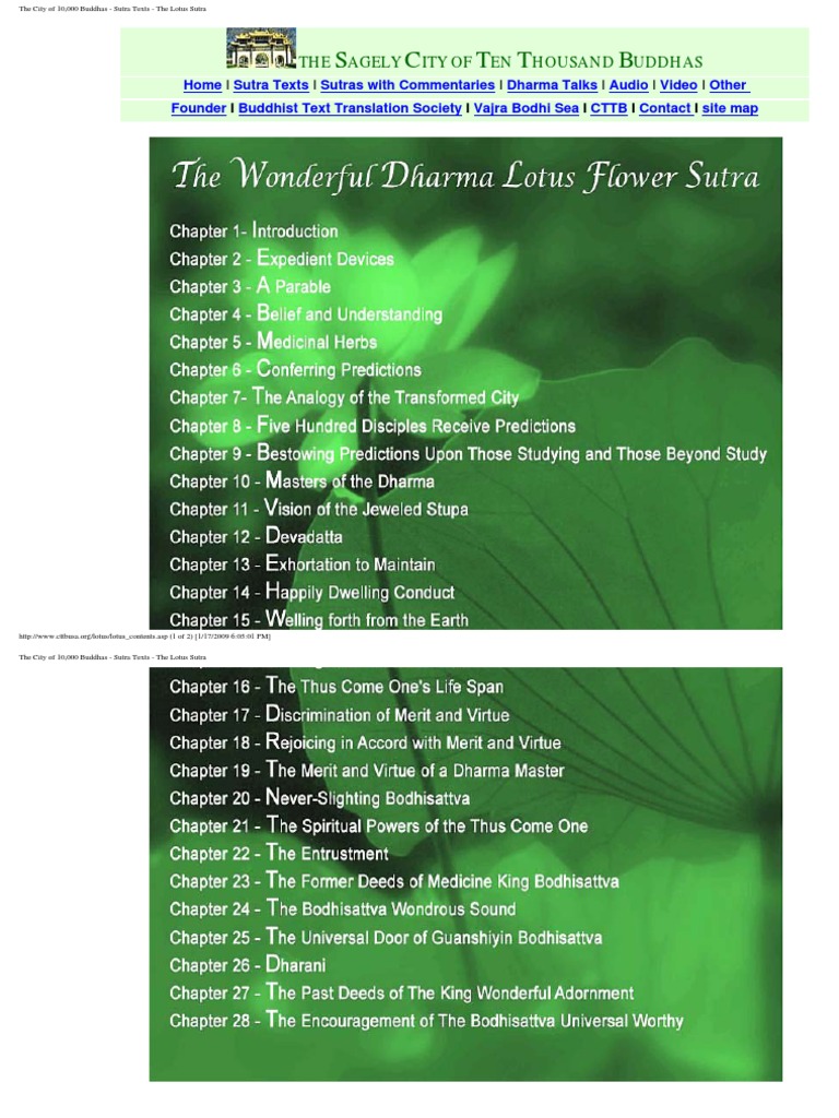 Dharma Lotus Flower Sutra | PDF | Lotus Sutra | Bodhisattva