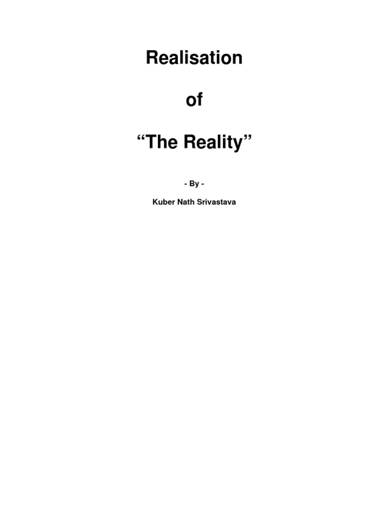 Realisation of Spiritual Reality | PDF | Spirituality | Soul