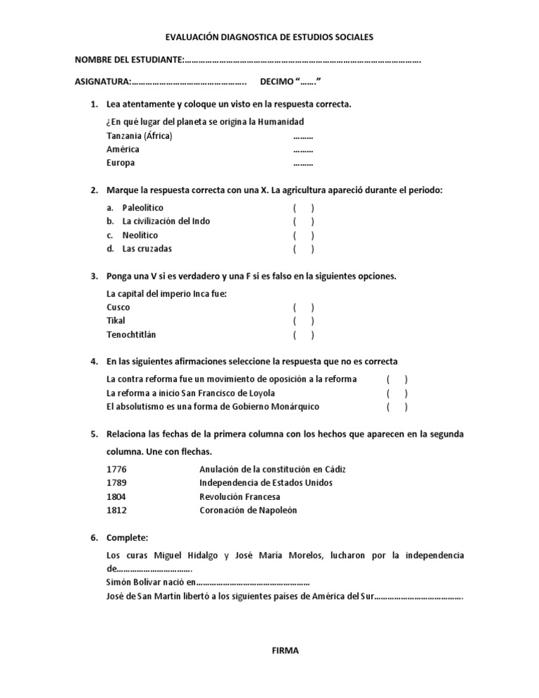 Prueba de Diagnostico Eess | PDF