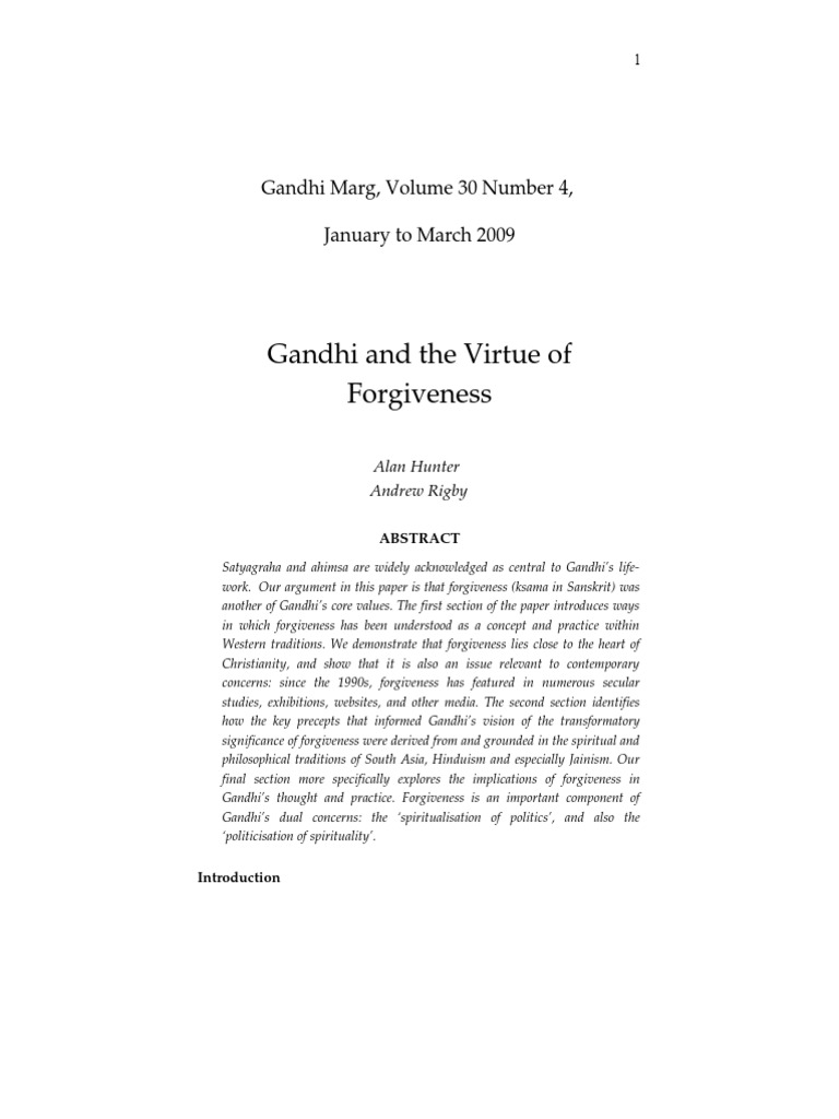 Gandhi Forgive | PDF | Forgiveness | Mahatma Gandhi