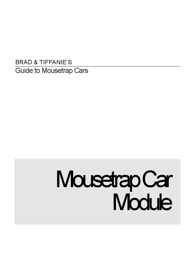 Mousetrap Car: Guide To Mousetrap Cars | PDF | Speed | Science