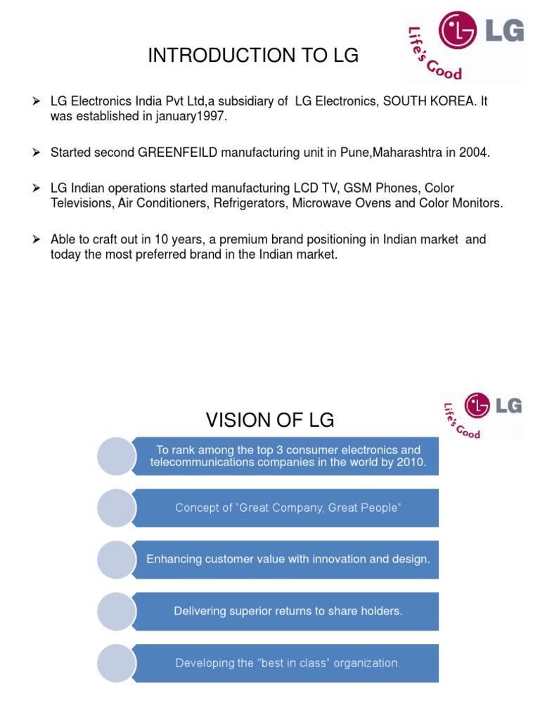 Introduction To LG | PDF | Computer Monitor | Brand
