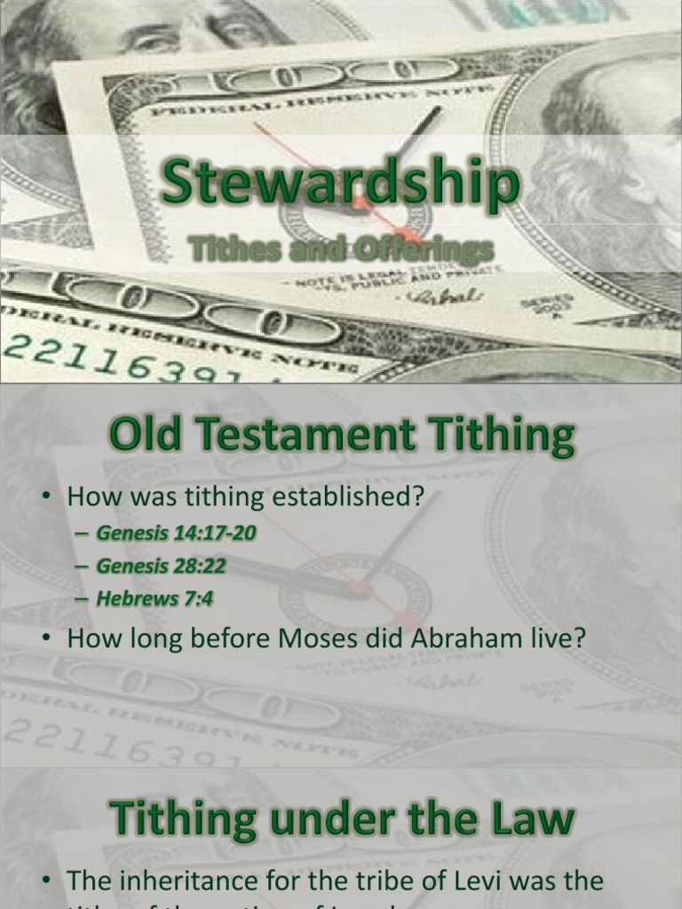 Stewardship - Tithes and Offerings | PDF | Social Science | Travel