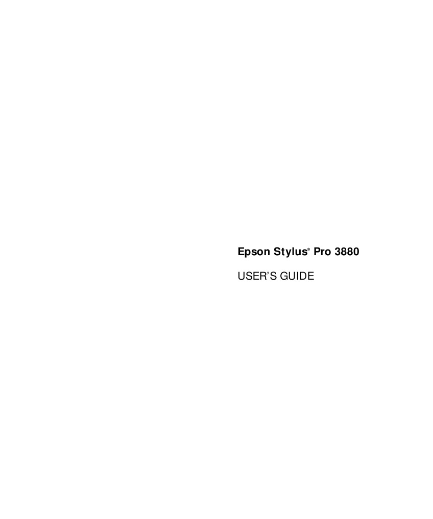 Epson Pro 3880 User Guide | PDF | Printer (Computing) | Ip Address