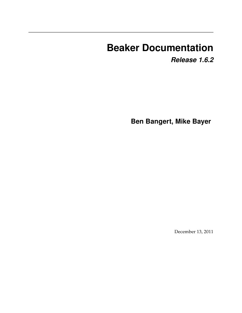Beaker Documentation: Release 1.6.2 | PDF | Http Cookie | Parameter ...