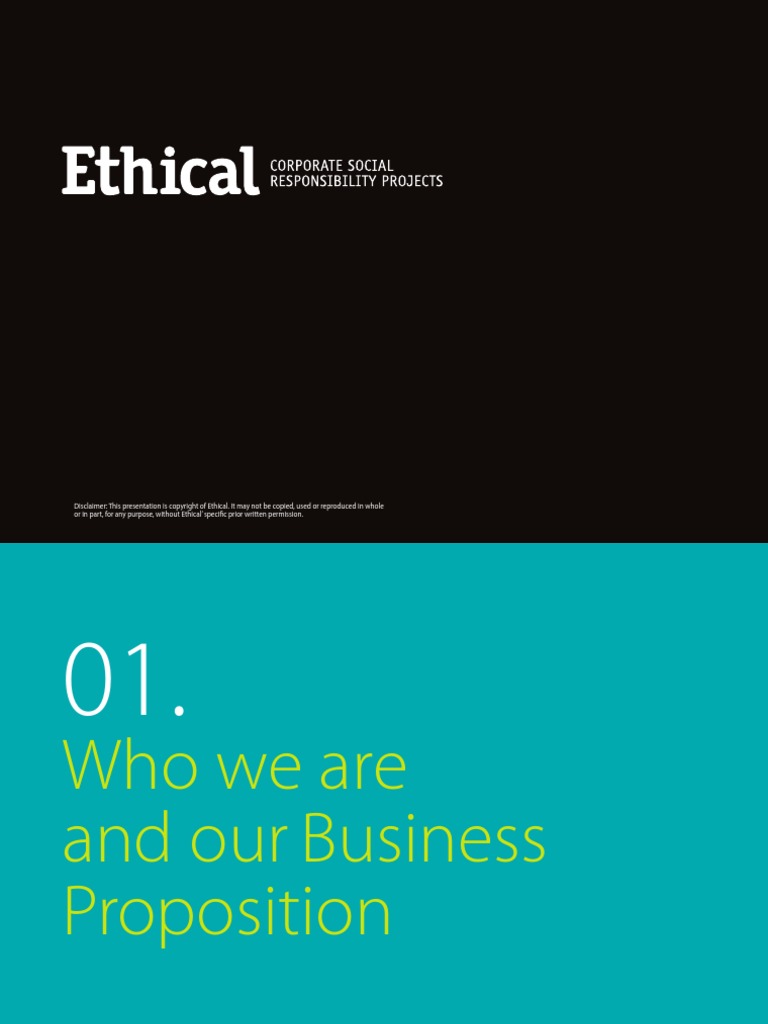 Ethical - CSR Projects | PDF | Corporate Social Responsibility | Innovation