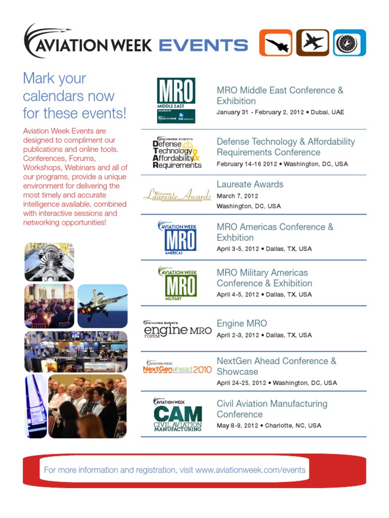 Aviation Week Events 2022: A Guide to Conferences, Exhibitions and ...