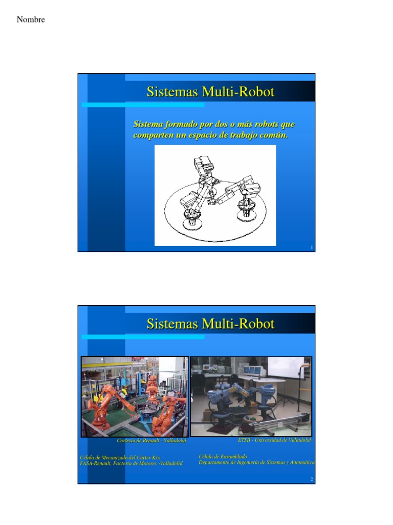 Sistemas Multirobot | PDF | Robot | Robótica