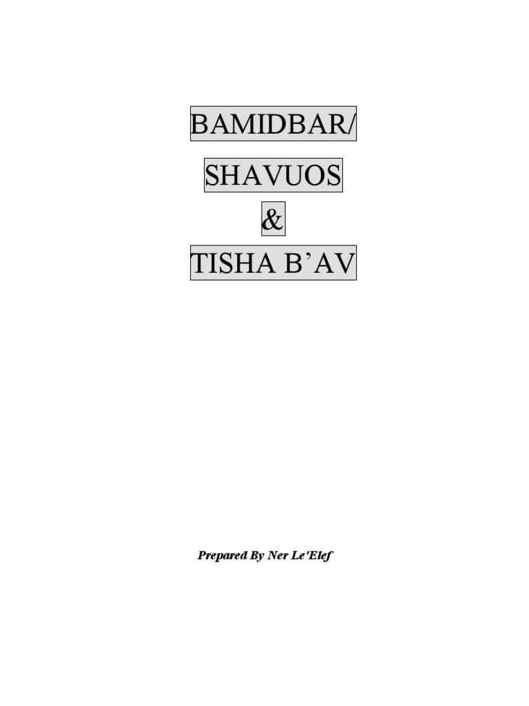 Chumash Detail Bamidbar | PDF | Jews | Torah