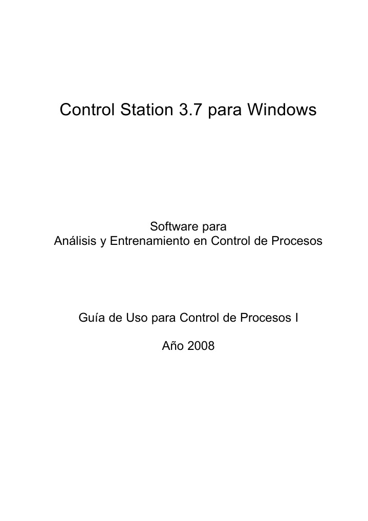 Control Station | PDF | Simulación | Software