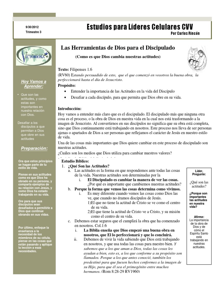 Actitudes en el Discipulado Cristiano | PDF | Jesús | Cristo (título)