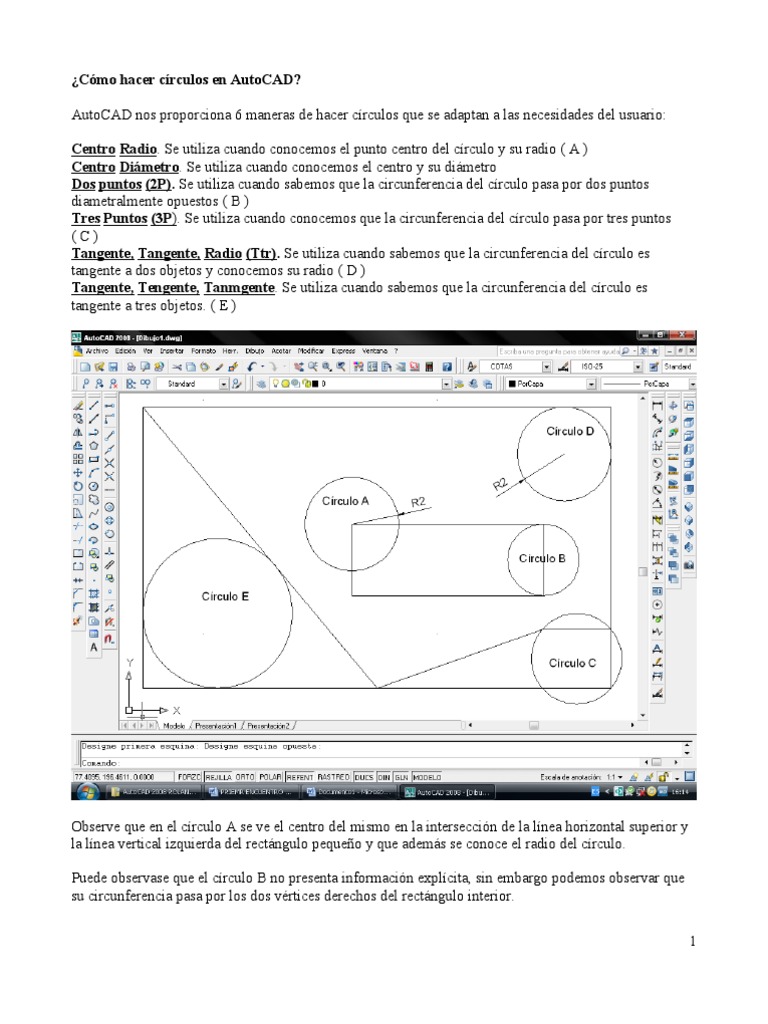 Cómo hacer círculos en AutoCAD | Circulo | Point and Click