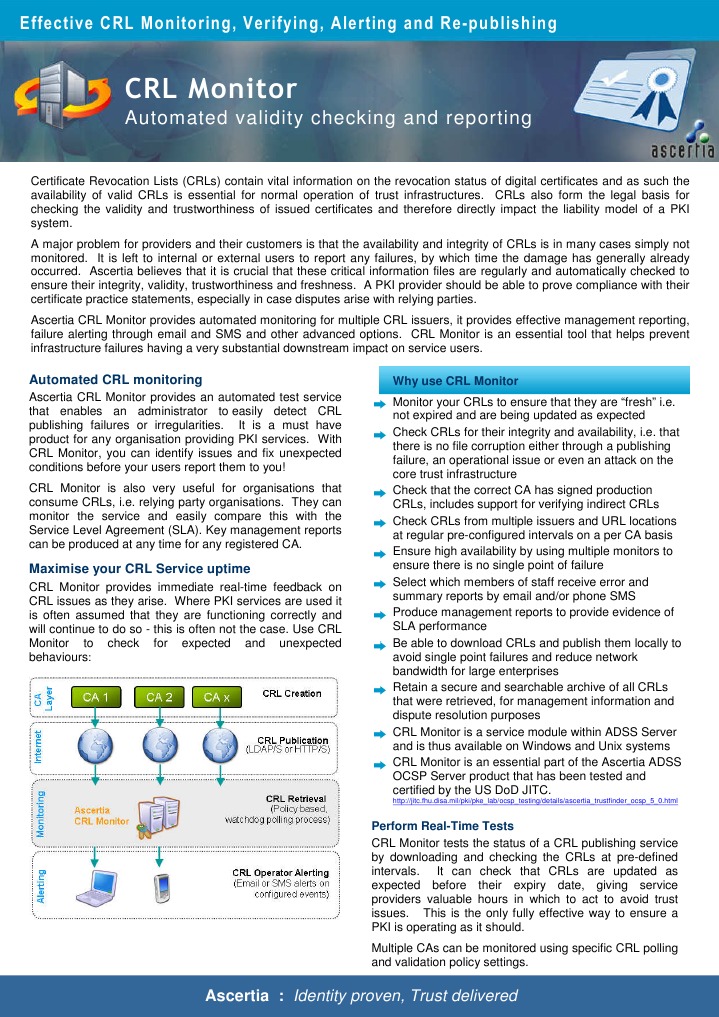 CRL Monitor Datasheet | Download Free PDF | Secure Communication ...