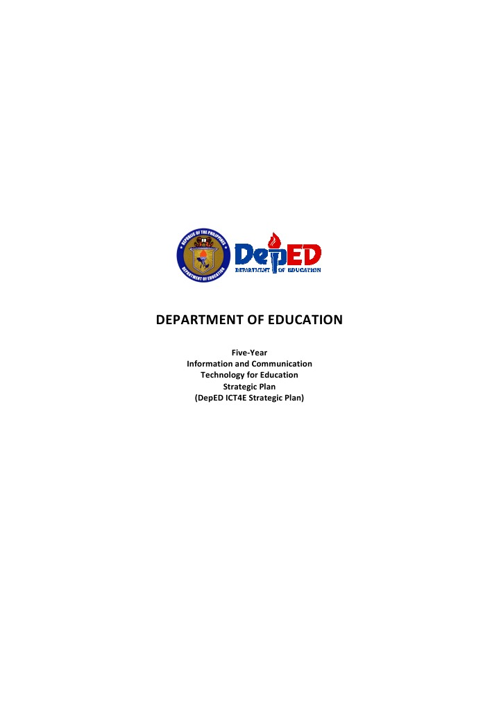Draft DepED ICT4E Strategic Plan | PDF | Computers