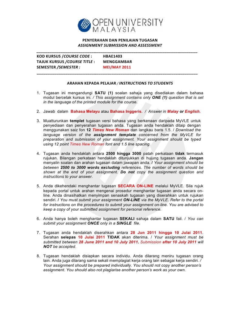 Assignment Submission Guidelines | PDF