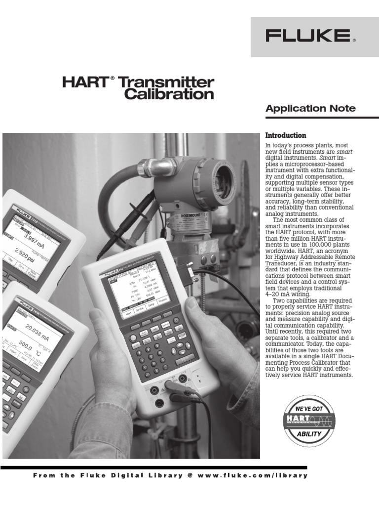 Fluke HART Transmitter Calibration | PDF | Calibration | Sensor