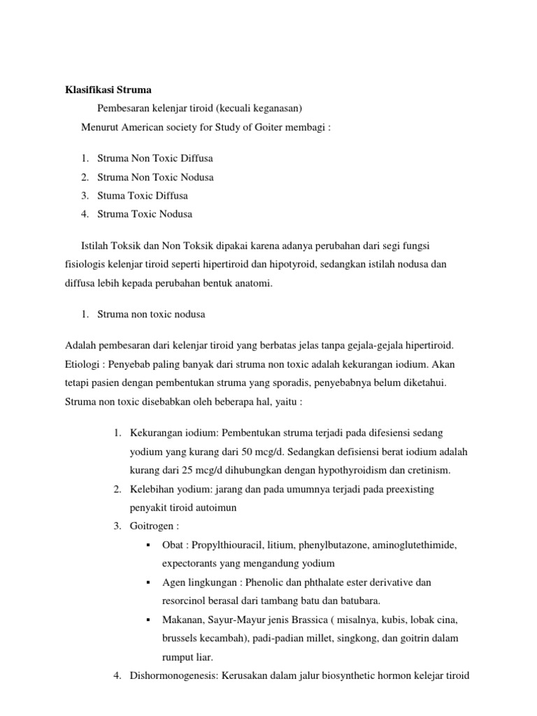 Klasifikasi Struma | PDF