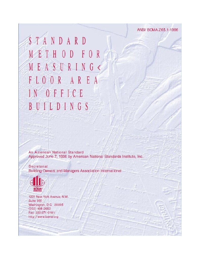 Standard Method For Measuring Floor Area in Office Buildings-2010a ...