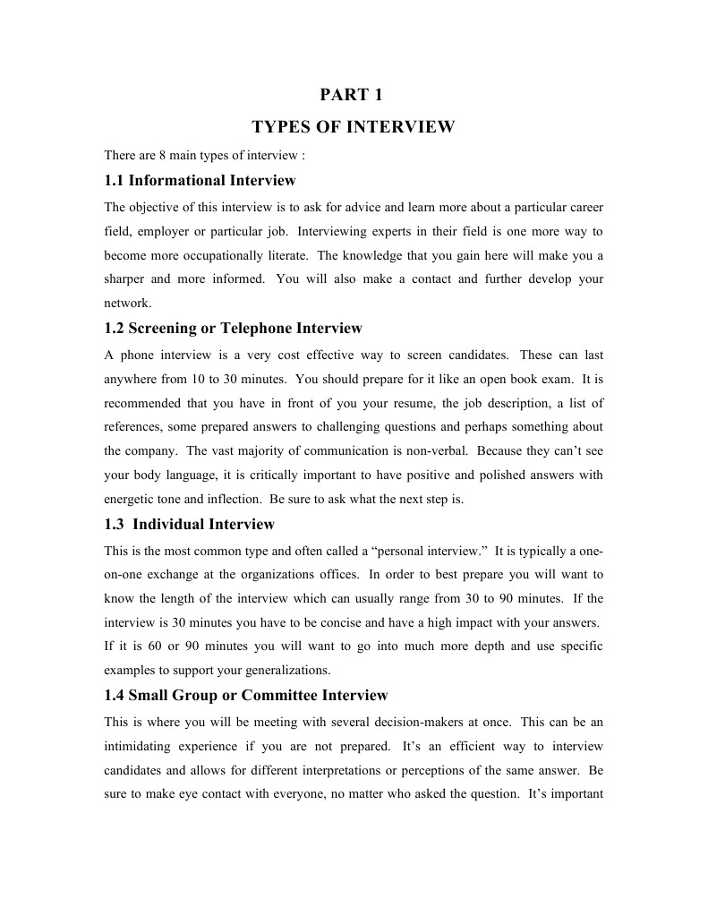 8 Types of Job Interviews | PDF | Job Interview | Interview