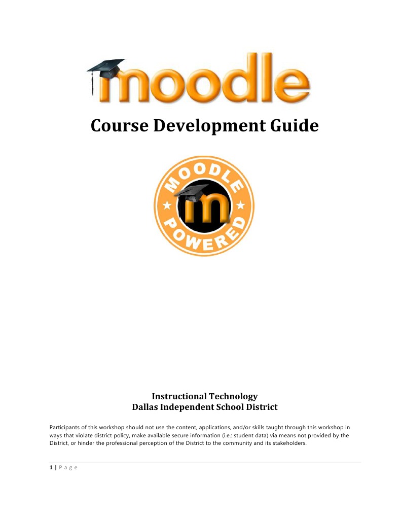 Moodle Course Development Guide | PDF | Internet Forum | Educational ...